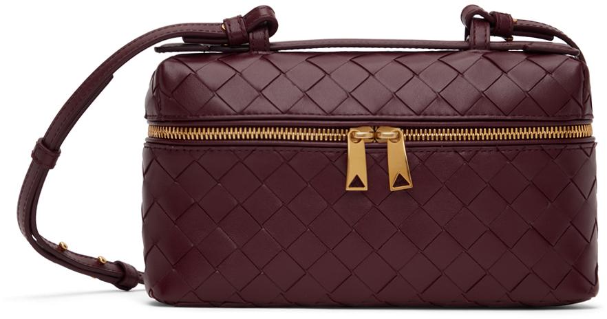 Bottega Veneta Burgundy Vanity Case Bag in Red | Lyst