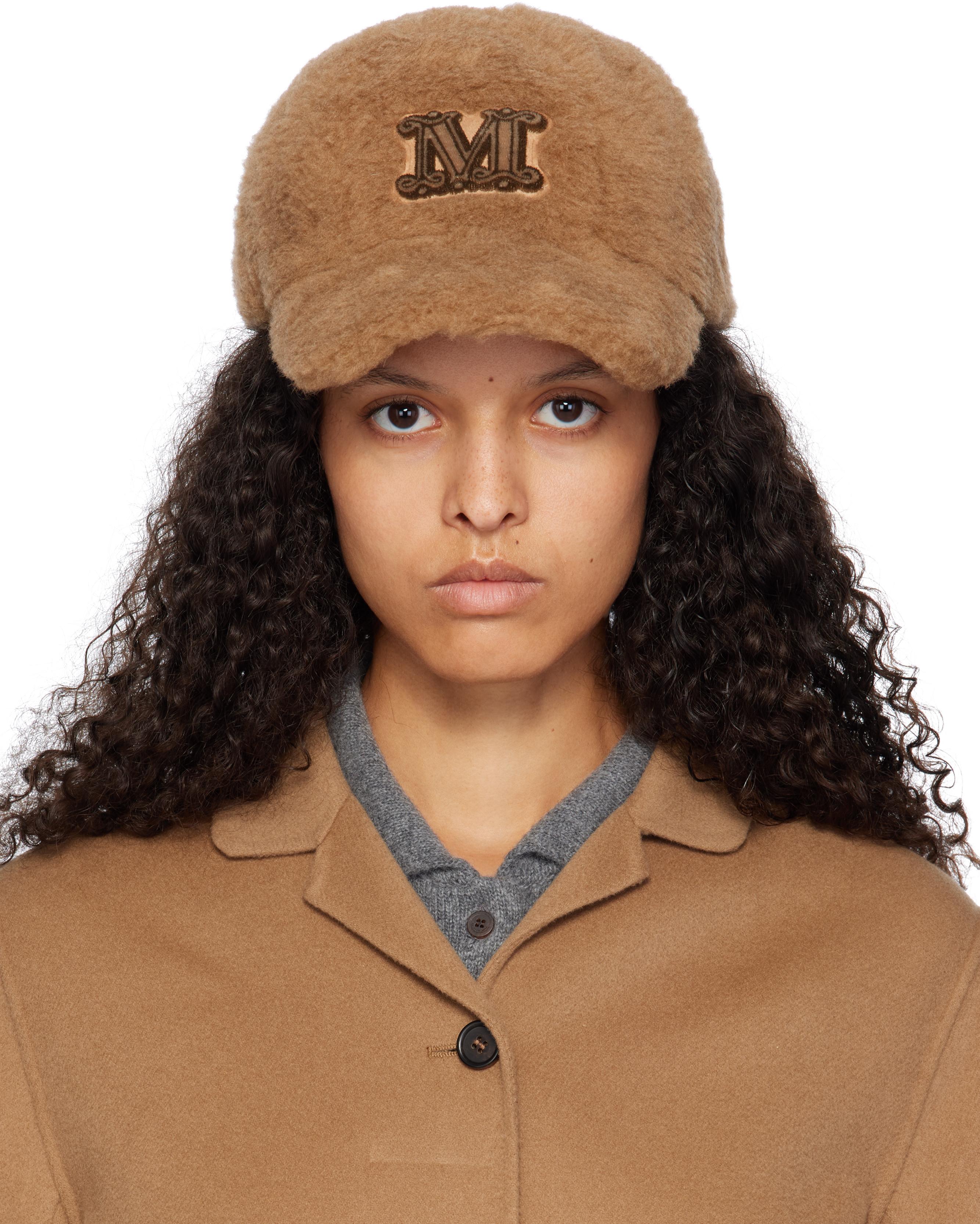 Max Mara Teddy Fabric Cap in Brown | Lyst
