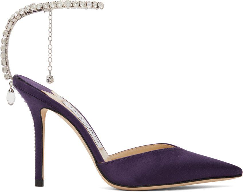 Jimmy Choo Purple Saeda 100 Pumps in Blue | Lyst