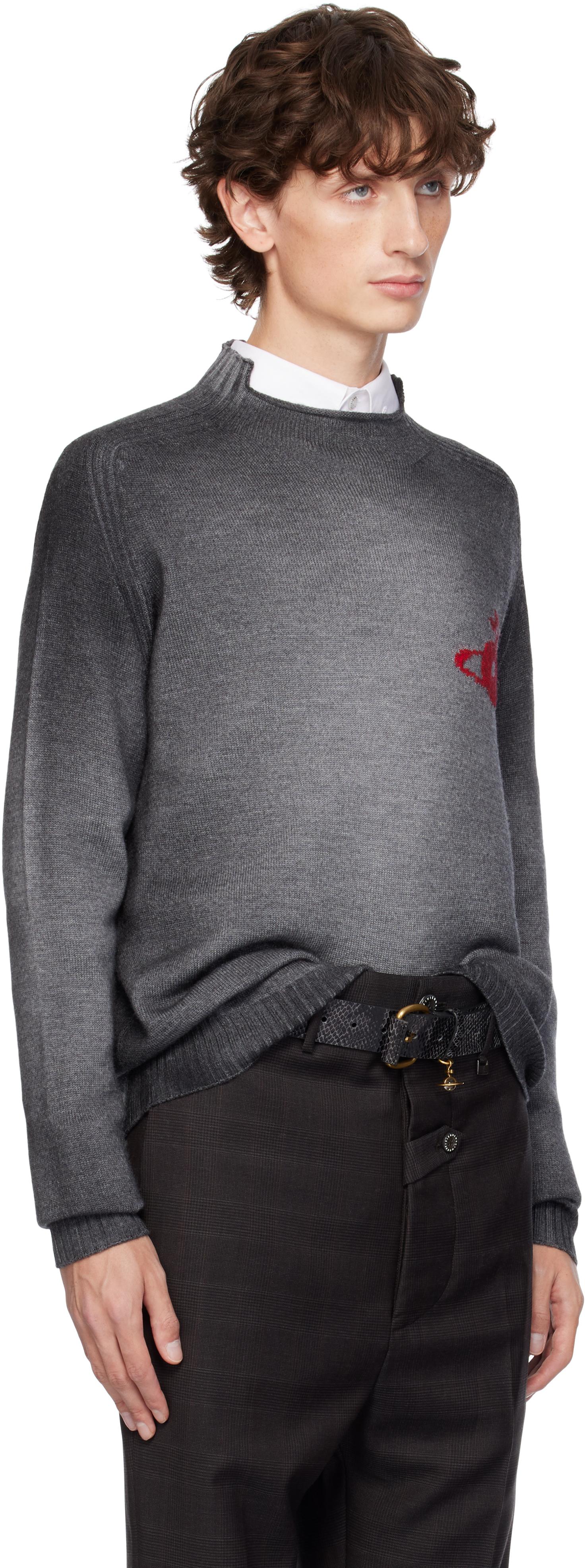 Vivienne Westwood メンズ ブラック グレー Sean セーター Vivienne Westwood メンズ ブラック グレー Sean セーター
