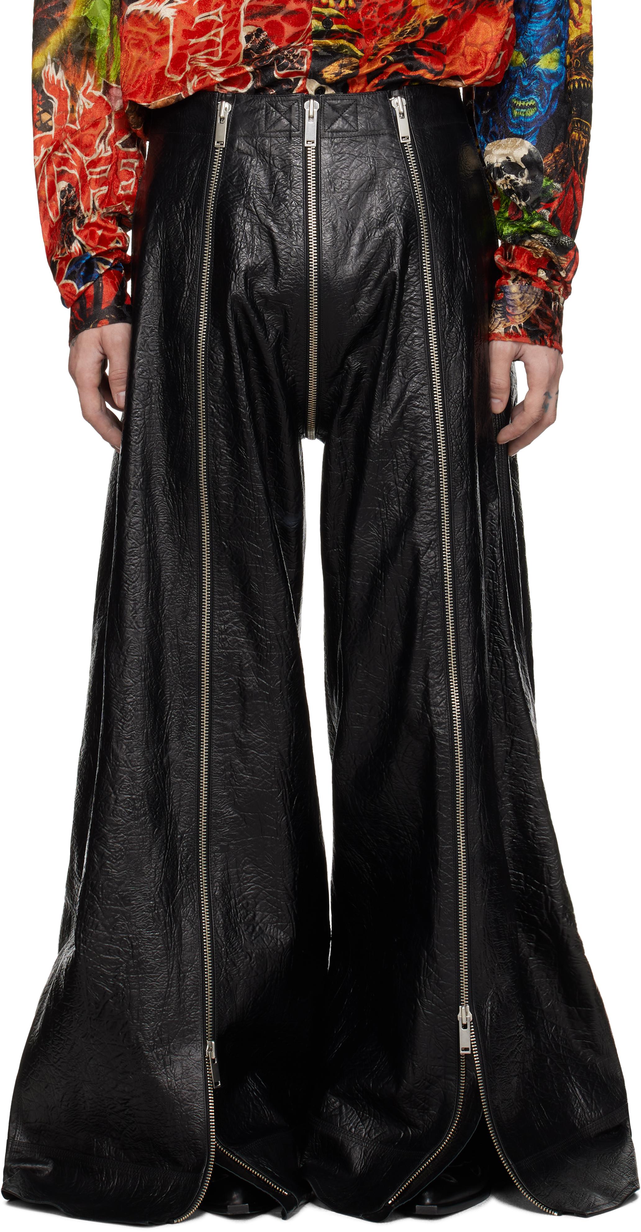 Lu'u Dan Flight Leather Pants in Black for Men | Lyst