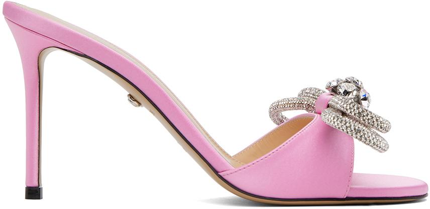 Machmach sandales à talon aiguille 95 roses à boucle étagée Mach & Mach ...