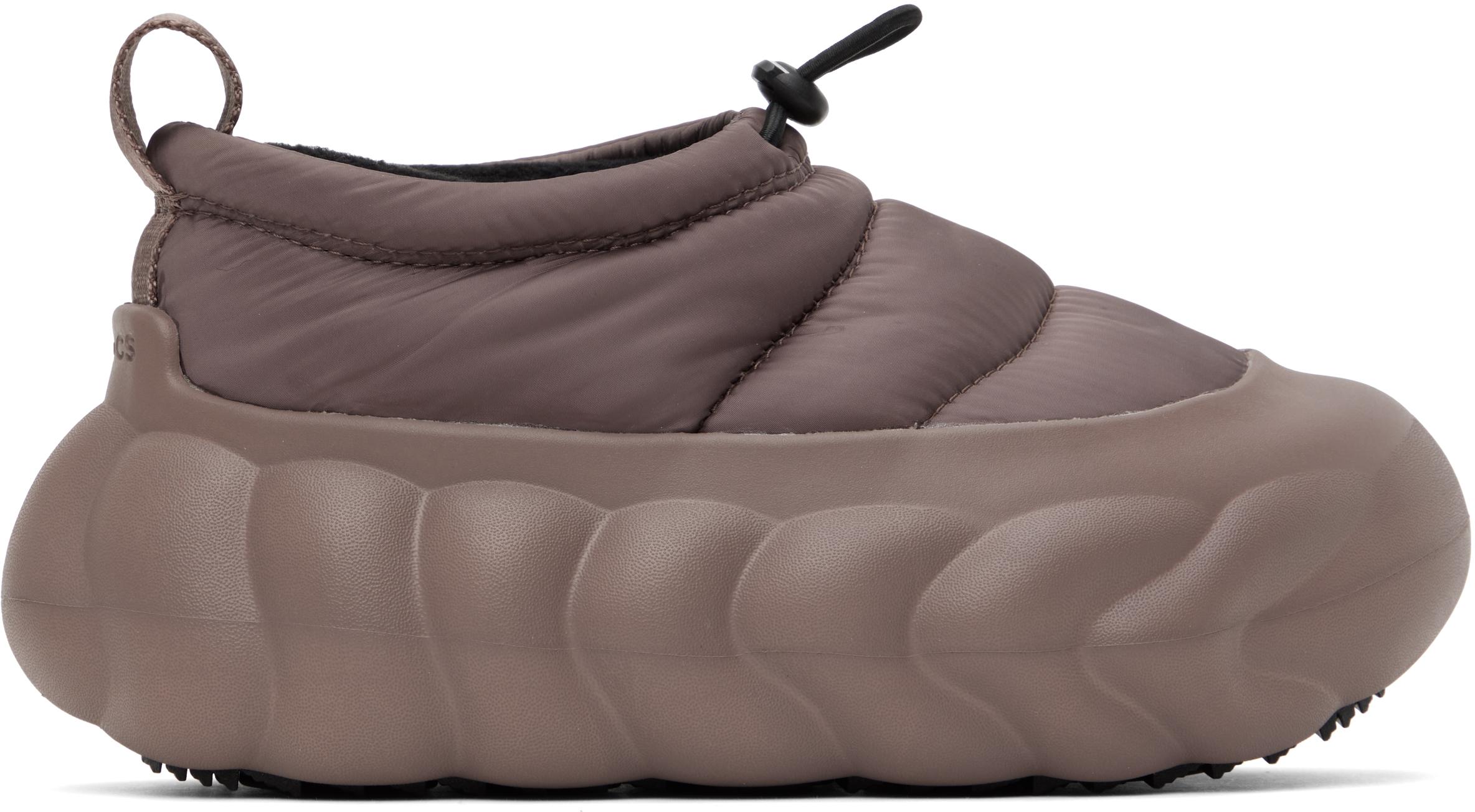 Crocs™ Overpuff Shorty Loafers in Black | Lyst