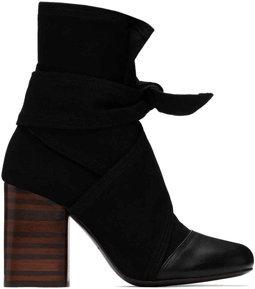 Lemaire Wrapped 90 Boots in Black | Lyst