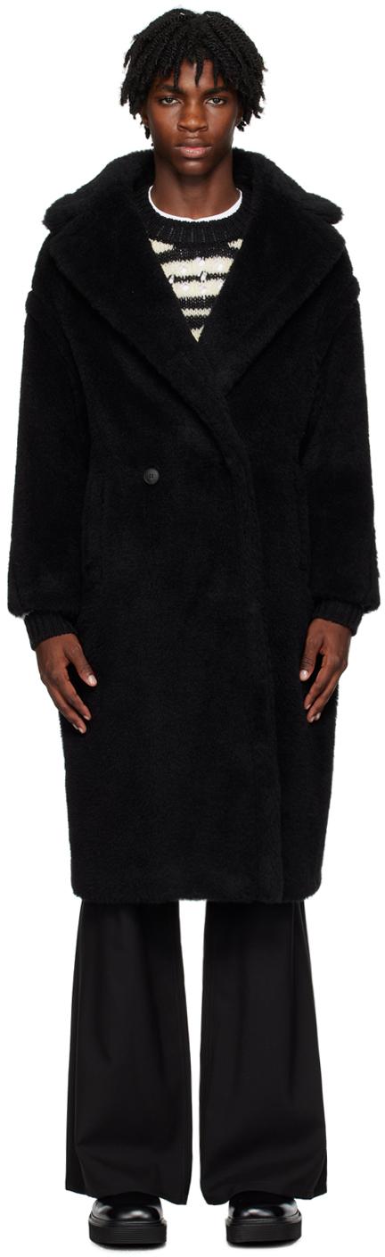 Max Mara Black Teddy Bear Coat for Men | Lyst