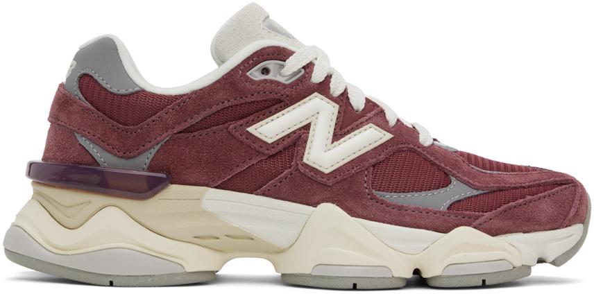New Balance Burgundy 9060 Sneakers in Black | Lyst
