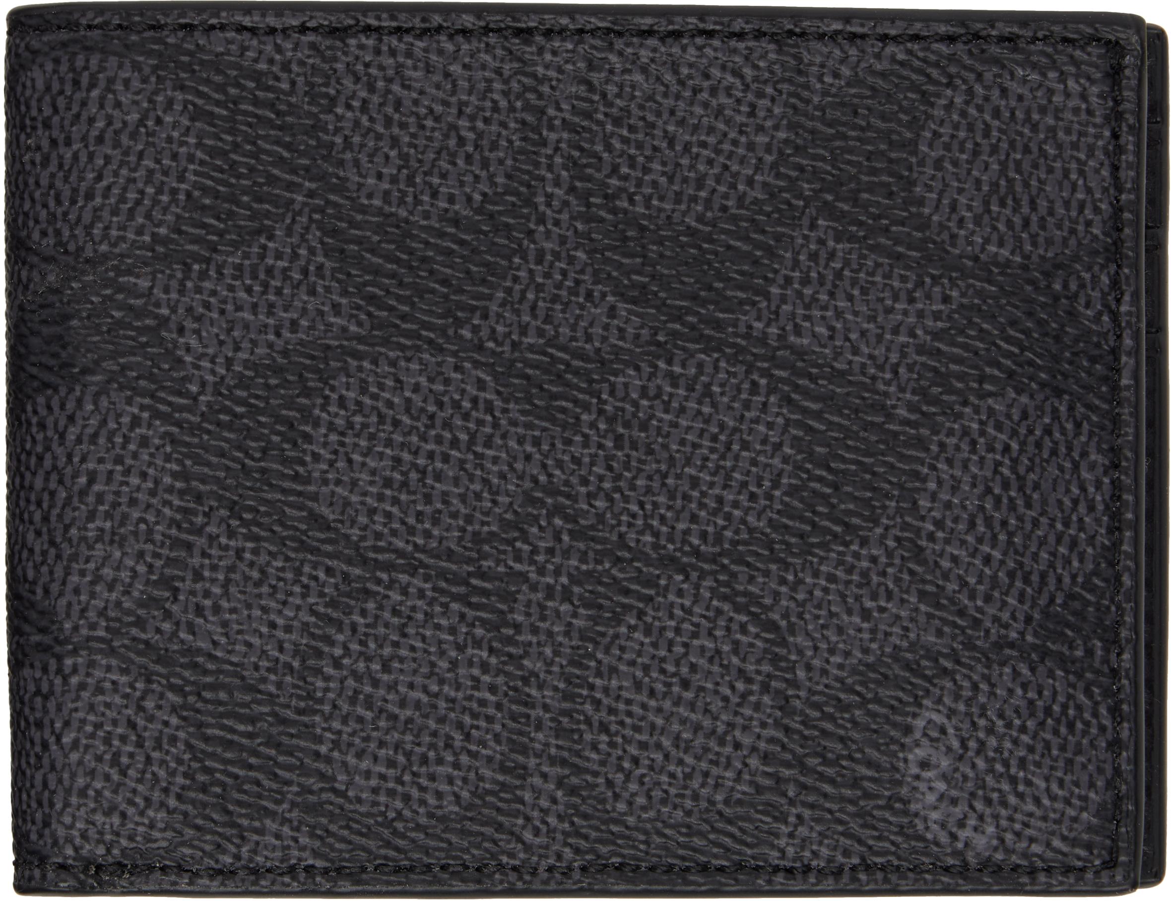 COACH Slim Bifold Signature Canvas Wallet in Black for Men | Lyst UK