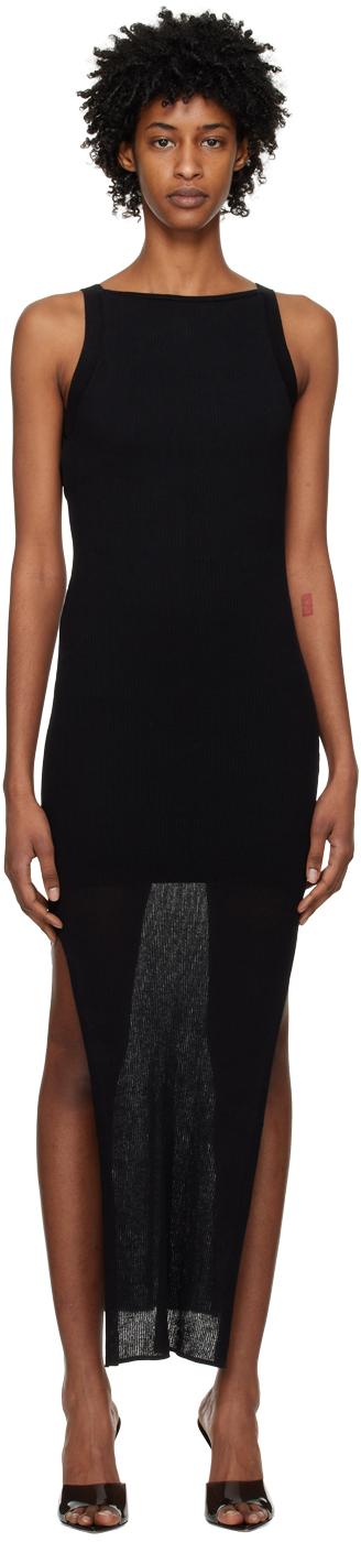 HUGO Black Cutout Maxi Dress | Lyst