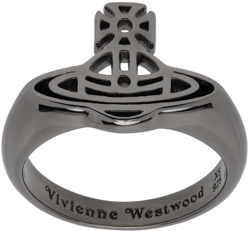 Vivienne Westwood Gunmetal Avon Ring in Metallic for Men | Lyst