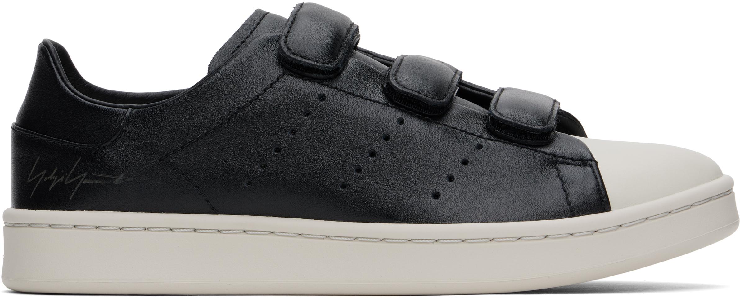 Black hook and loop sneakers store
