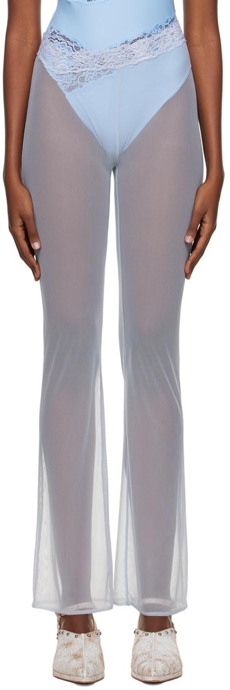 Vaillant Ssense Exclusive Sheer Trousers in Blue | Lyst