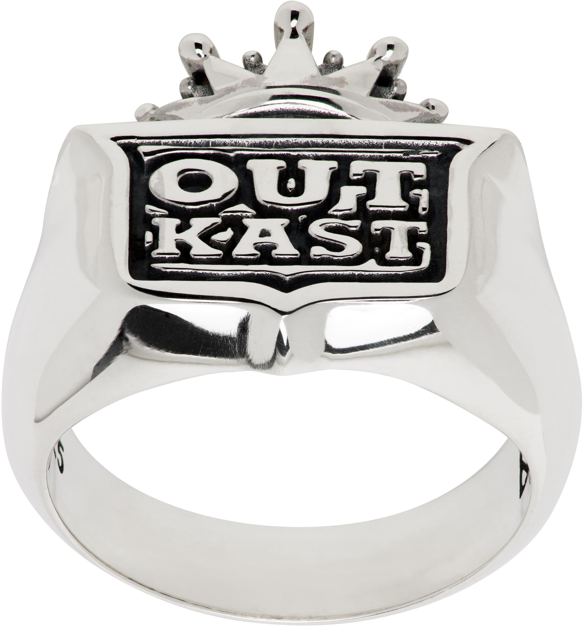 MAPLE 'outkast' Logo Signet Ring in Metallic for Men | Lyst