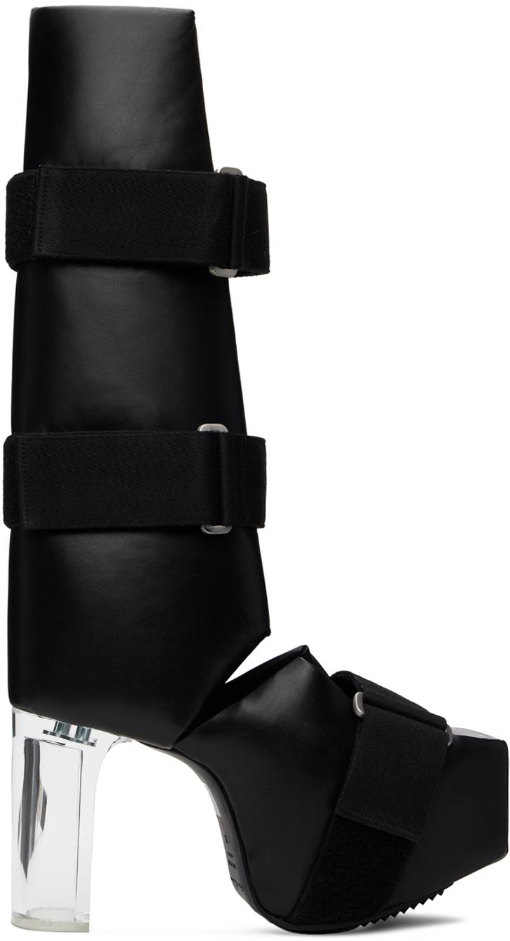 Rick Owens Open Splint Kiss Boots in Black for Men | Lyst