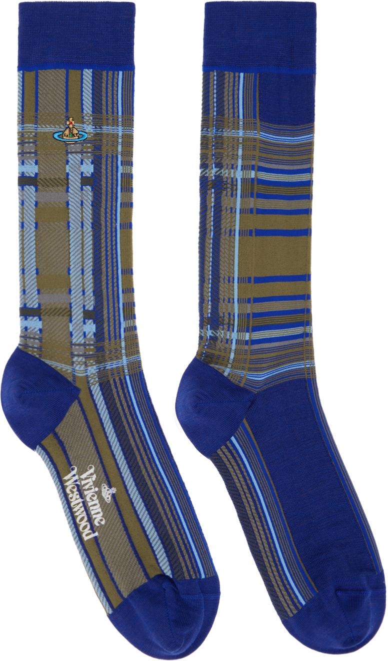 Vivienne Westwood Madras Oversize Socks in Blue for Men | Lyst