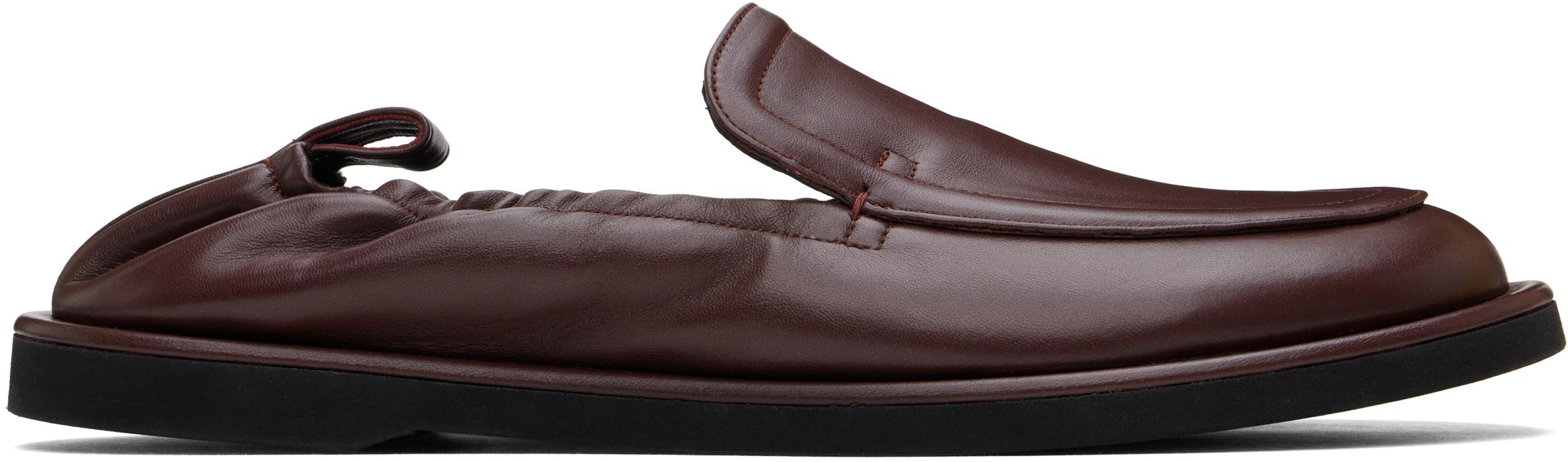 Acne Studios メンズ ブラック レザー バックル ミュール Acne Studios メンズ ブラック レザー バックル ミュール