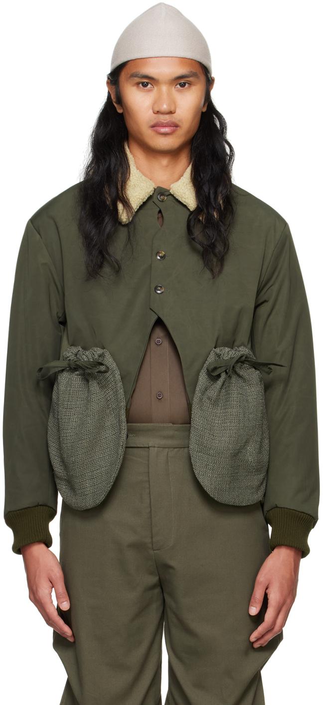 Strongthe Pouch Bomber Jacket in Green for Men | Lyst