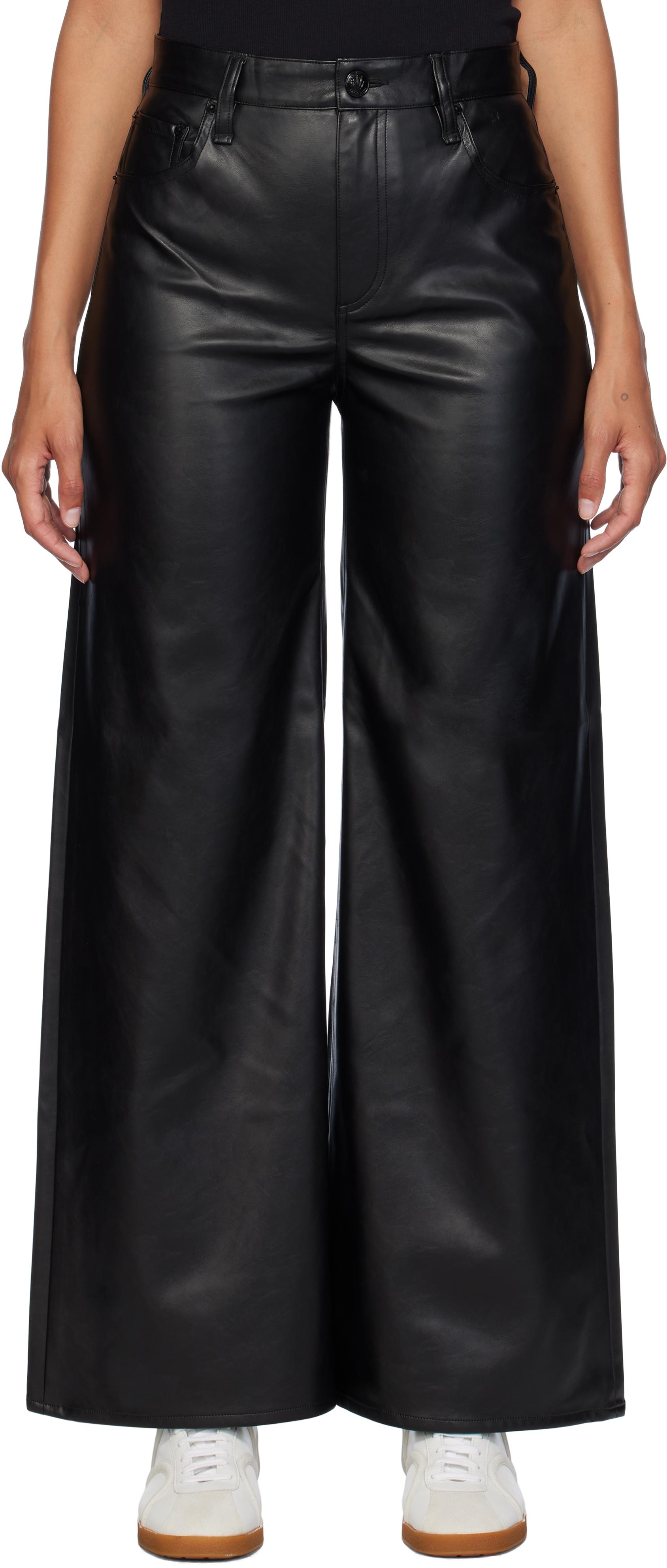 Rag & Bone Sofie Faux-Leather Pants in Black | Lyst