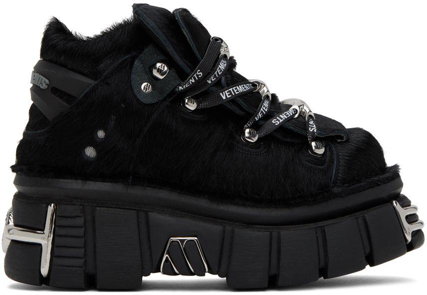 Vetements Black New Rock Edition Platform Sneakers for Men Vetements Black New Rock Edition Platform Sneakers for Men