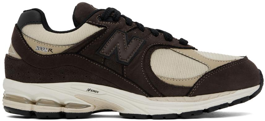 New Balance 2002rx In Brown/beige Leather in Black for Men | Lyst