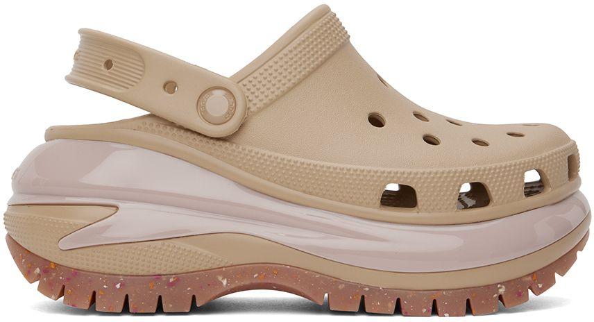 Crocs™ Beige Mega Crush Clogs in Black | Lyst