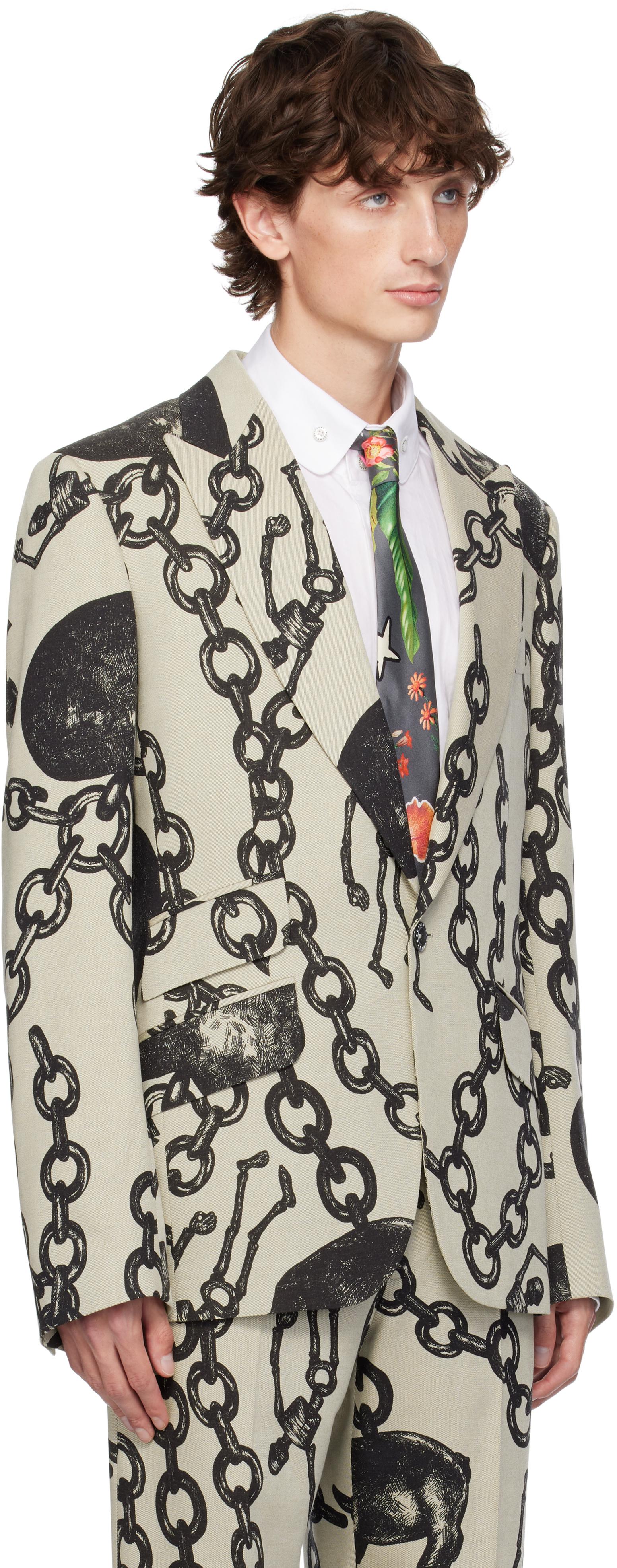 Vivienne Westwood メンズ ブラック グレー 1つボタン Vivienne Westwood メンズ ブラック グレー 1つボタン