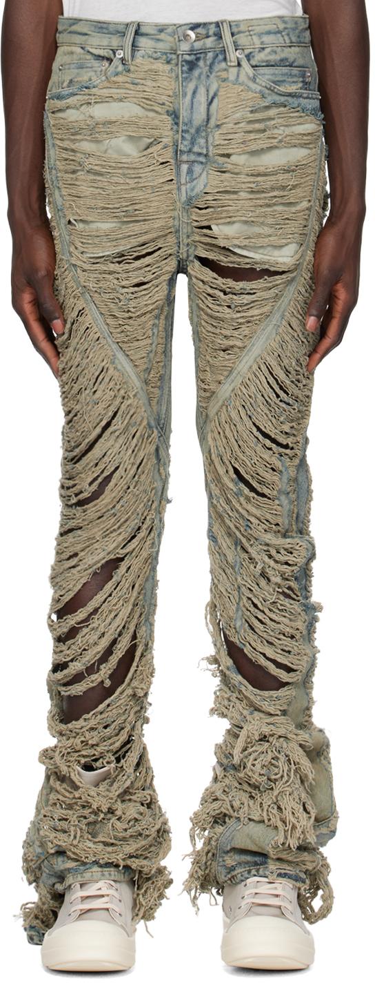 Rick Owens Blue Bias Jeans for Men | Lyst