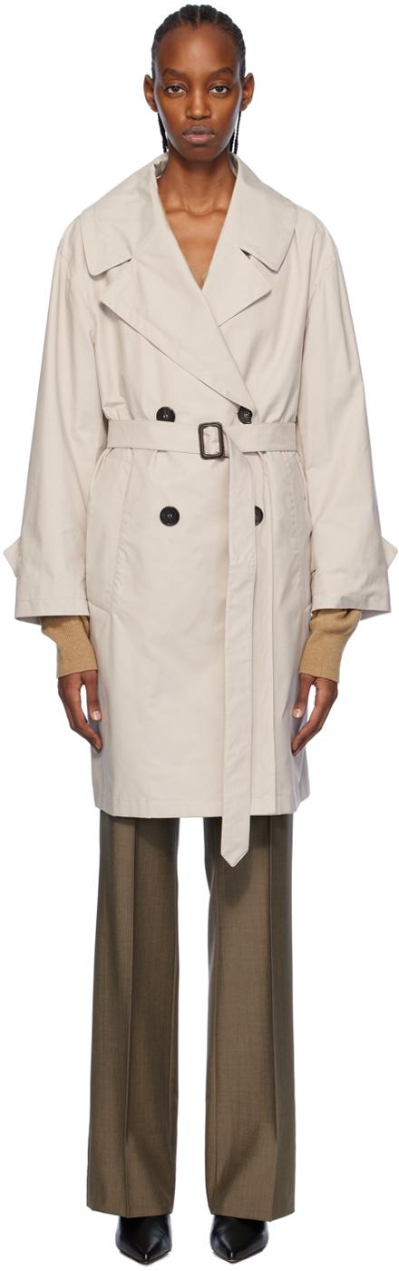 Max Mara Beige Vtrench Trench Coat in Black | Lyst