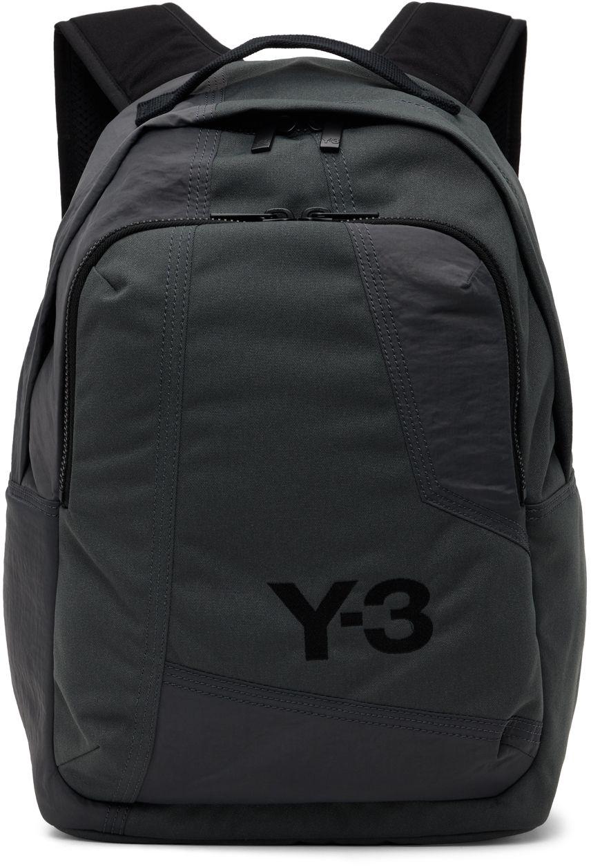 Y-3 Gray Classic Backpack in Black for Men | Lyst