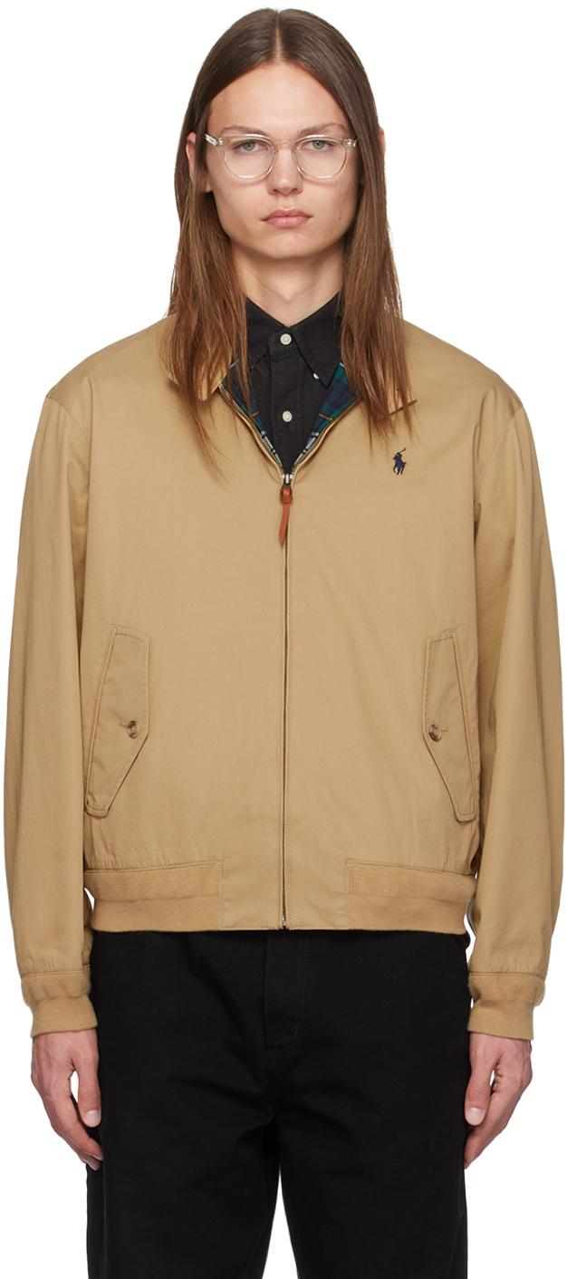 Polo Ralph Lauren Tan Cotton Jacket in Black for Men | Lyst