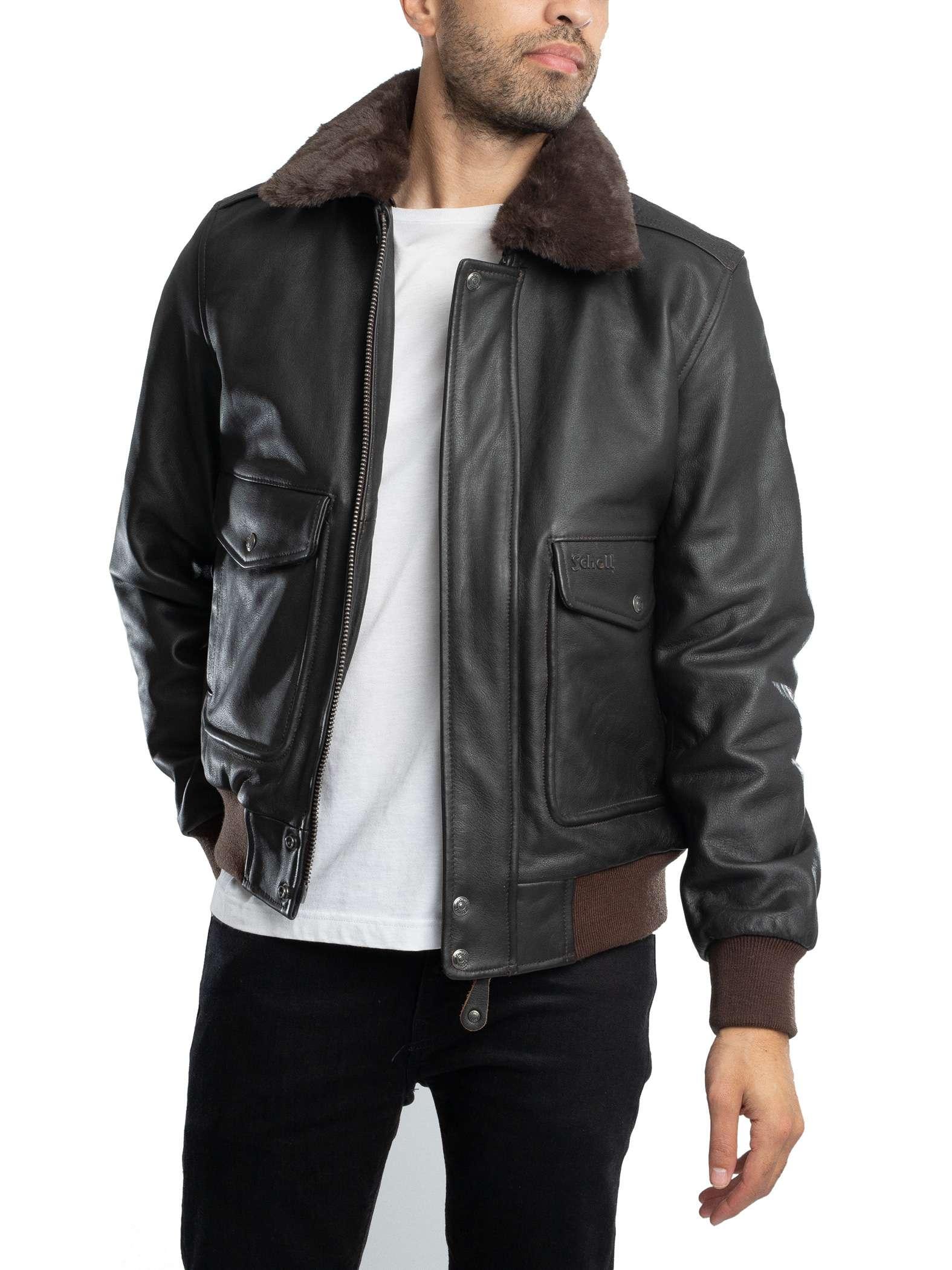 Schott Nyc Vintage A-2 Leather Flight Jacket in Grey for Men | Lyst UK