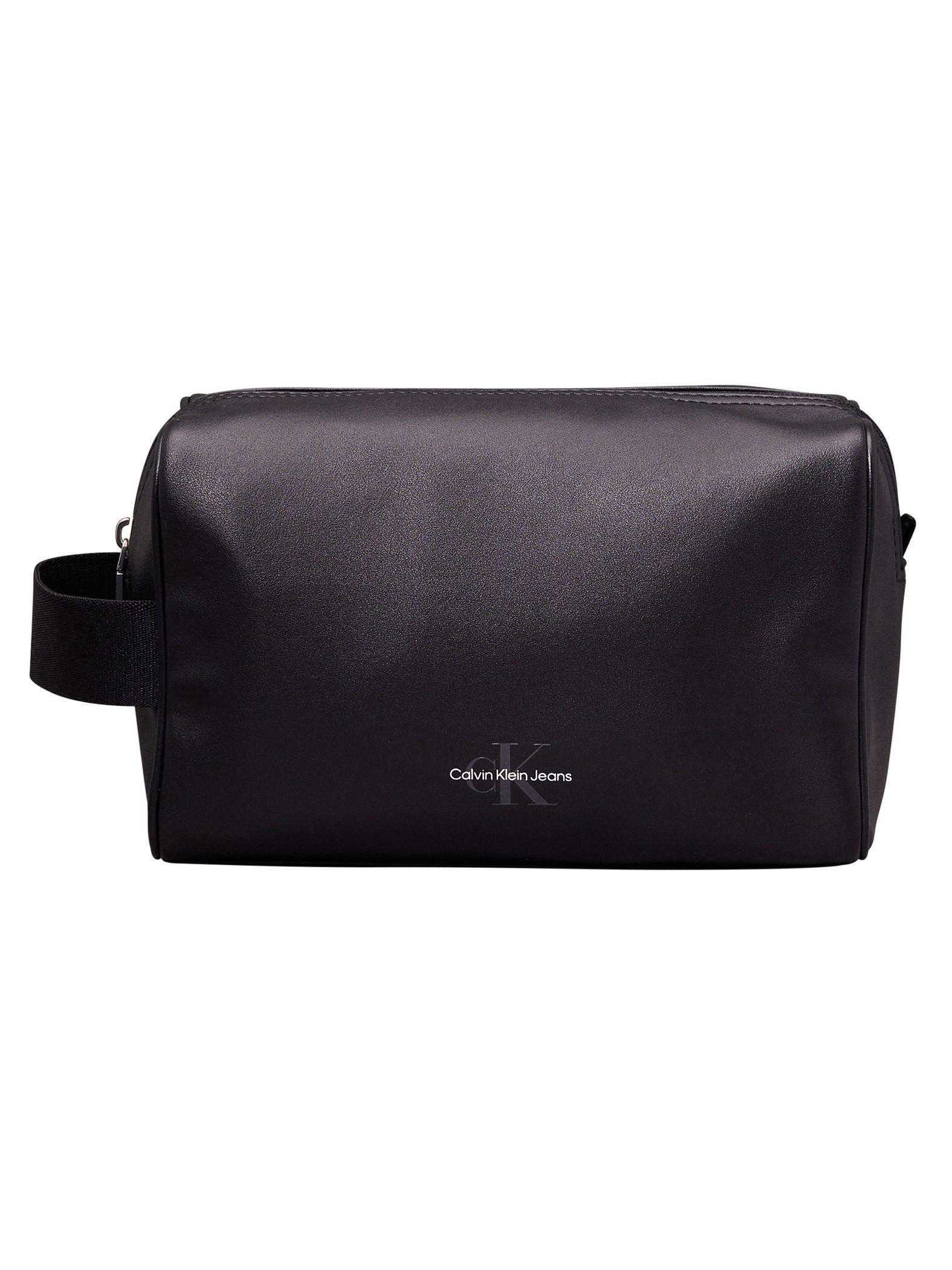 Calvin Klein Monogram Soft Wash Bag in Black for Men | Lyst