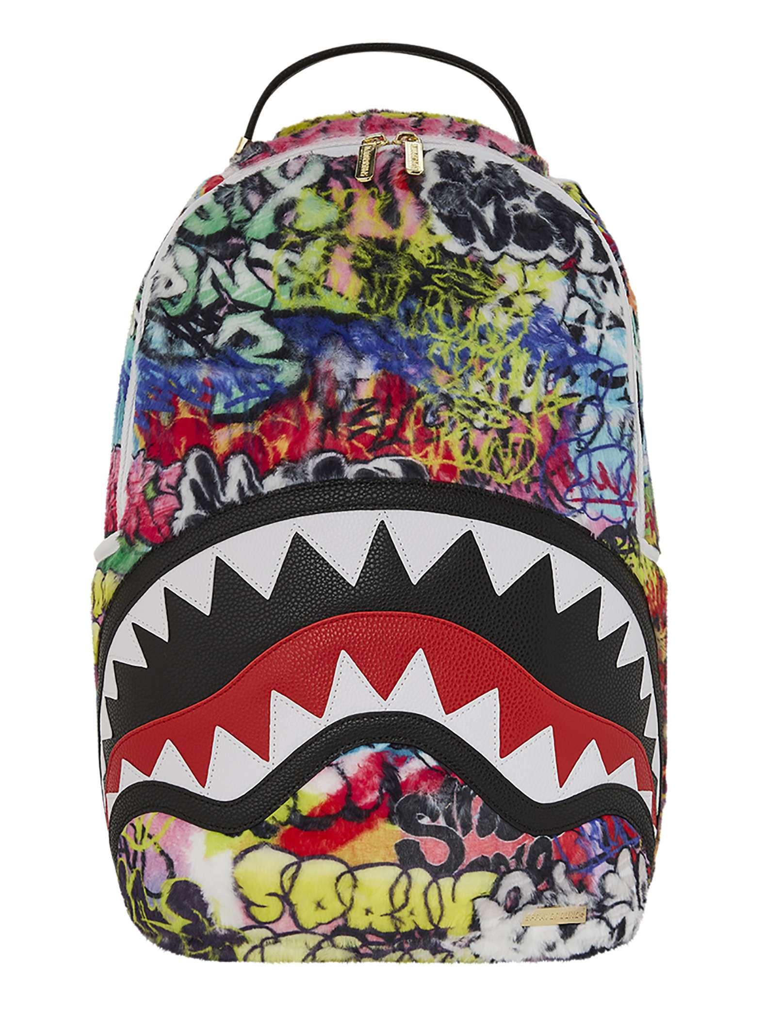 Sprayground 20l Graffiti Faux Fur Backpack for Men | Lyst