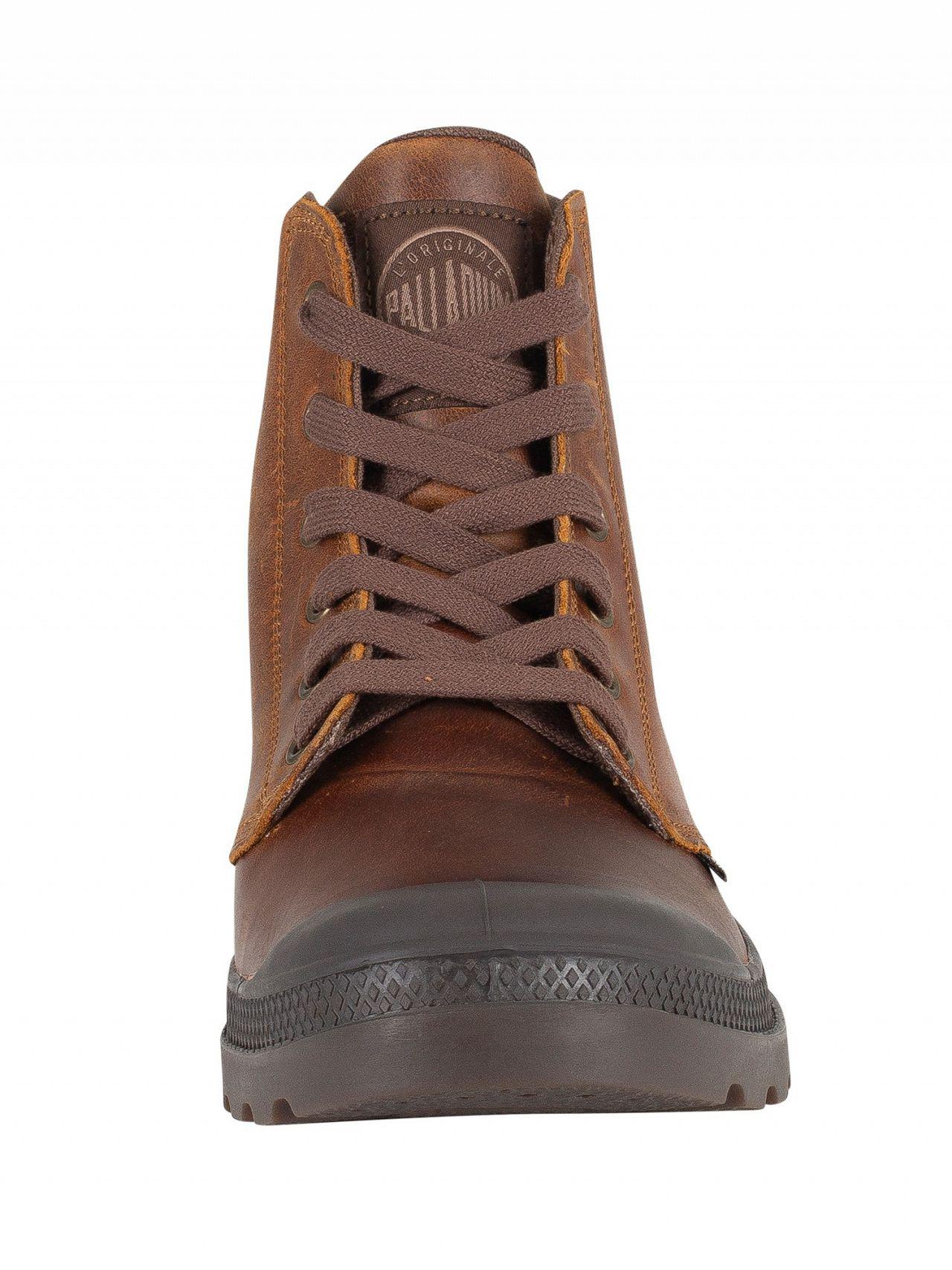 Palladium Sunrise/chocolate Pampa Hi Leather Boots in Brown for Men - Lyst