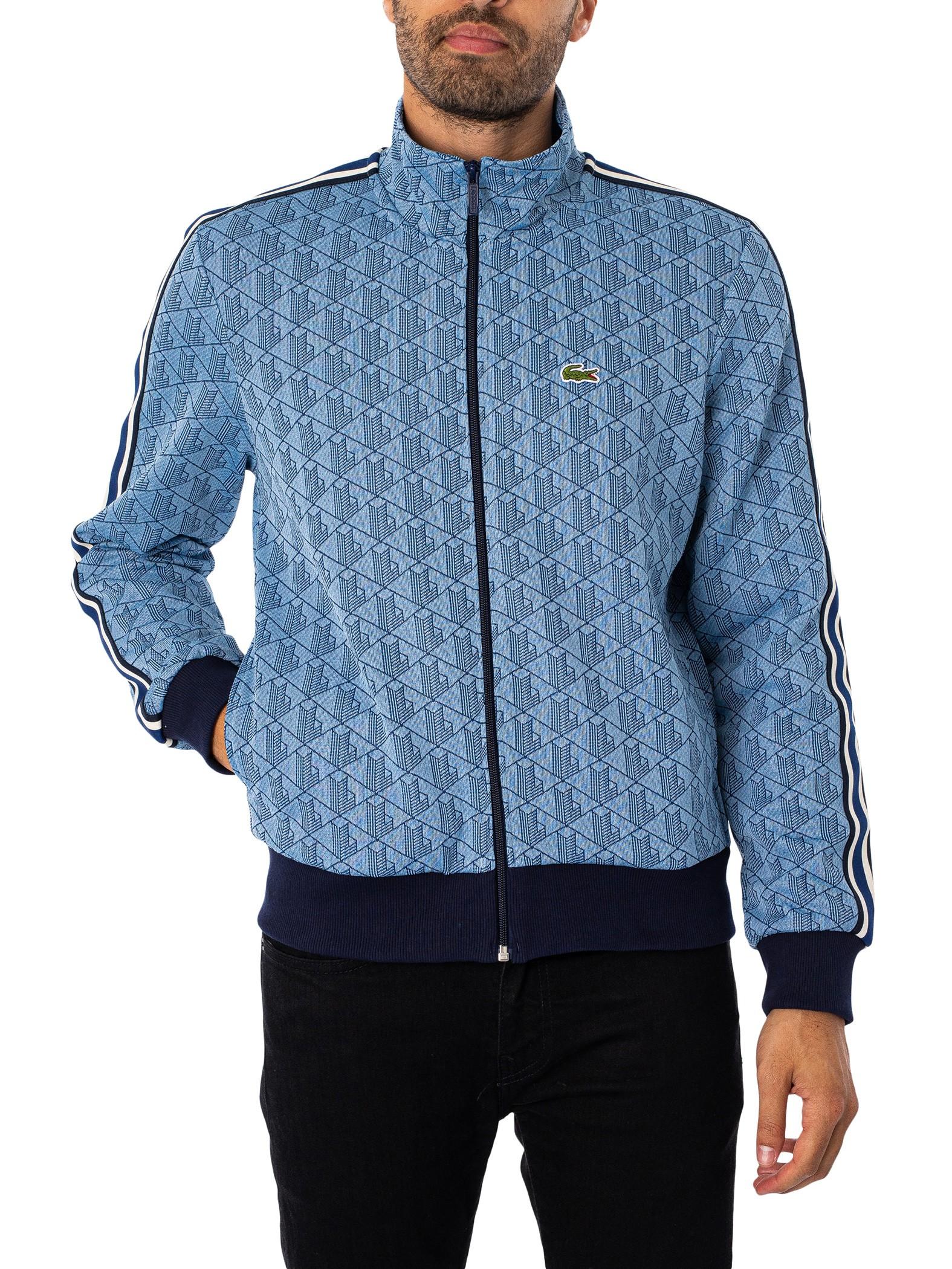 Lacoste Paris Monogram Track Jacket in Blue for Men | Lyst