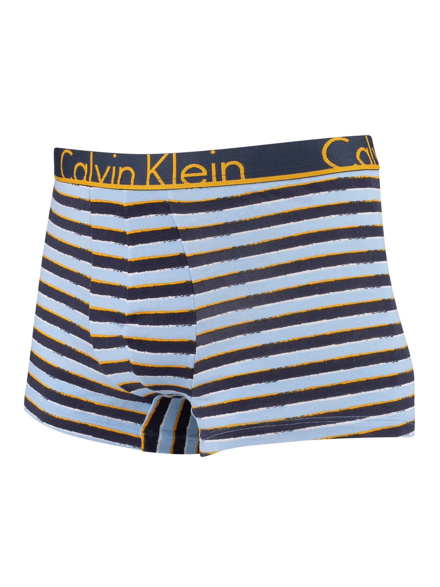 Calvin Klein Pattern Trunks In Blue For Men Lyst