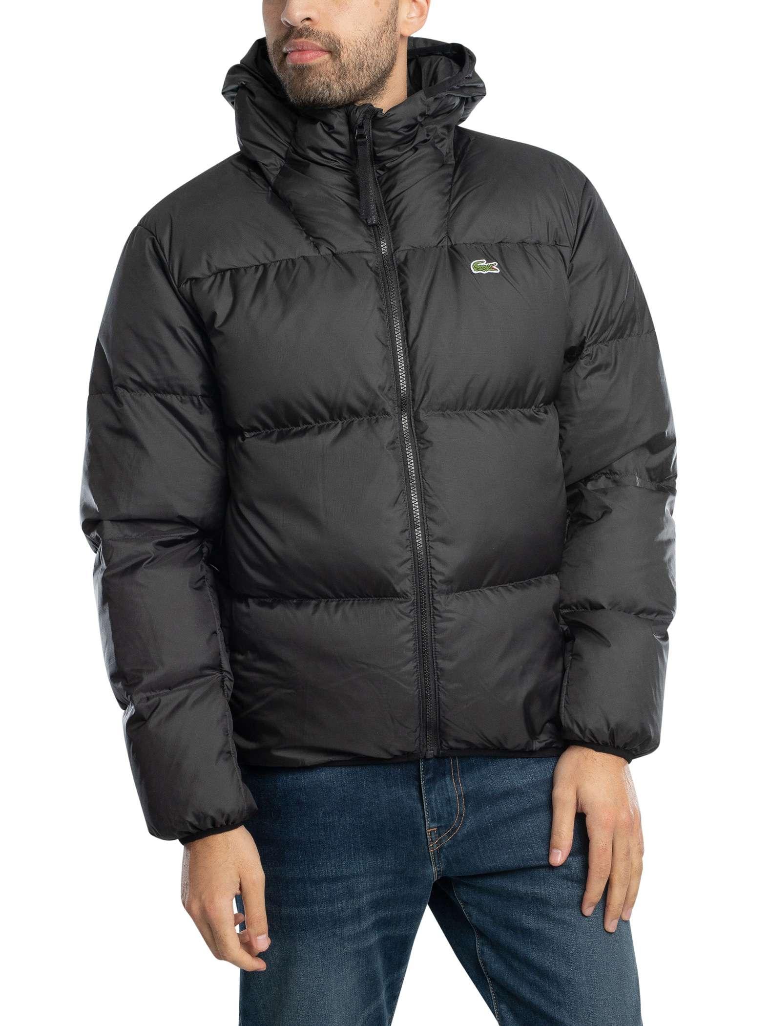 Lacoste Short Water-repellent Puffer Jacket in Grey for Men | Lyst UK