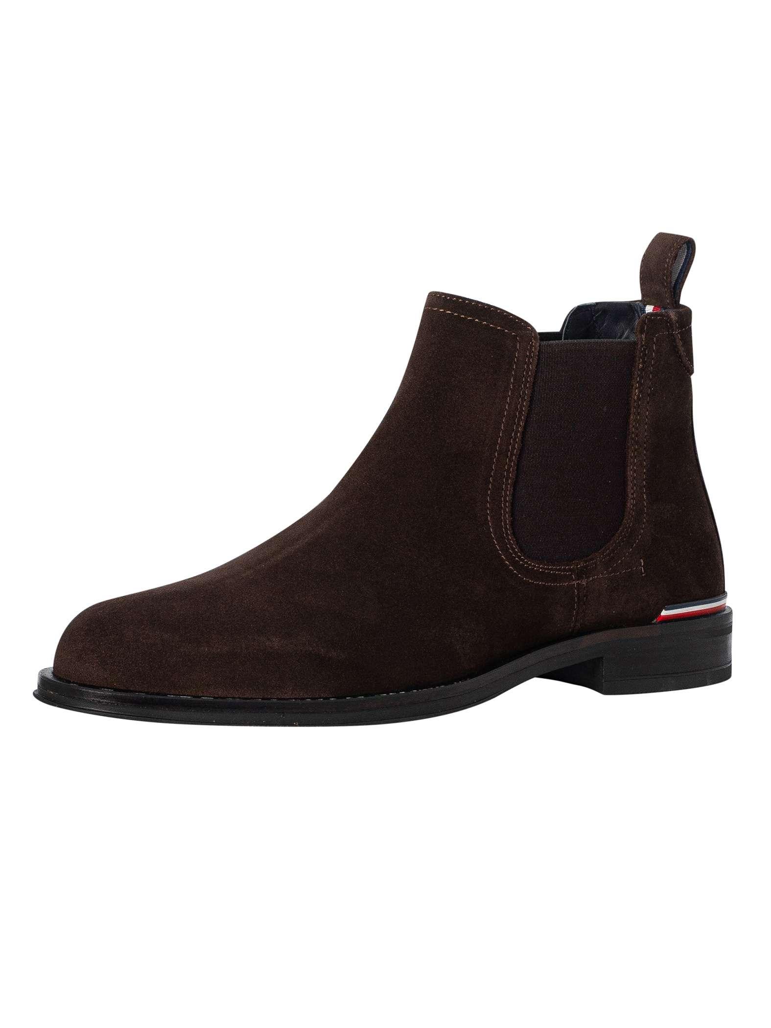 Tommy Hilfiger Core Suede Chelsea Boots in Brown for Men | Lyst