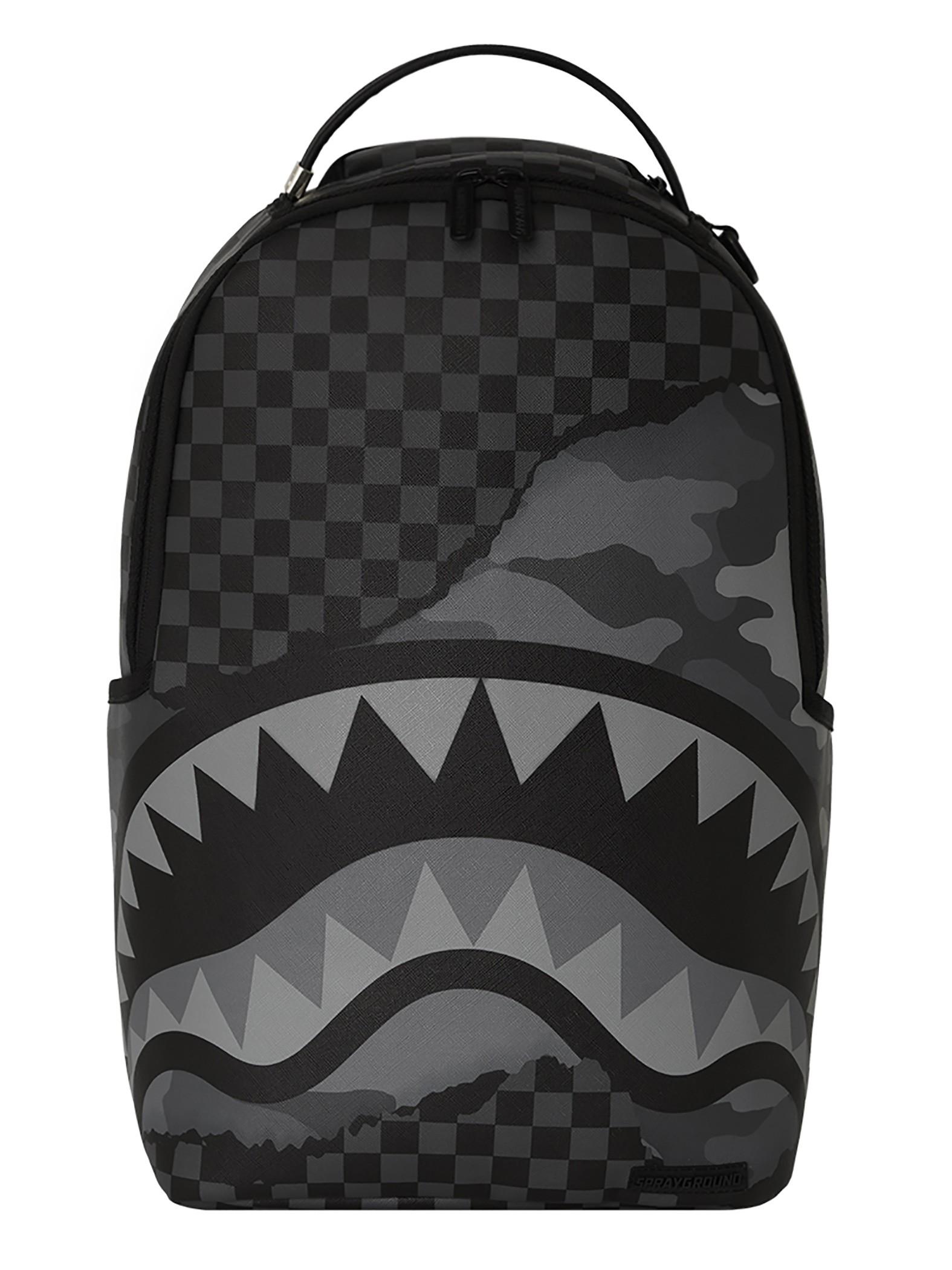 Sprayground Split Up Camo Tear Backpack in Black for Men | Lyst