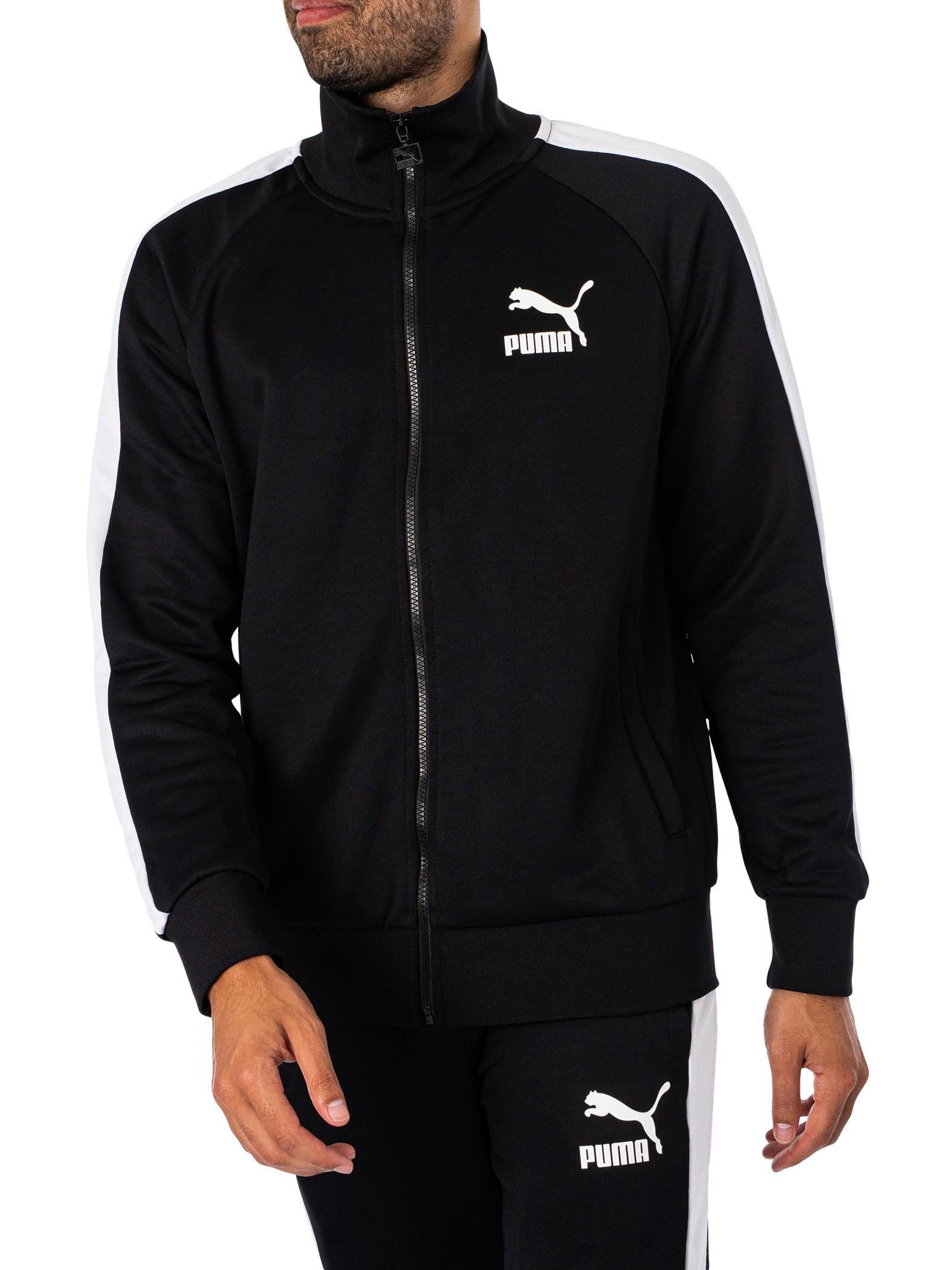 PUMA Iconic T7 Track Jacket in Black for Men | Lyst