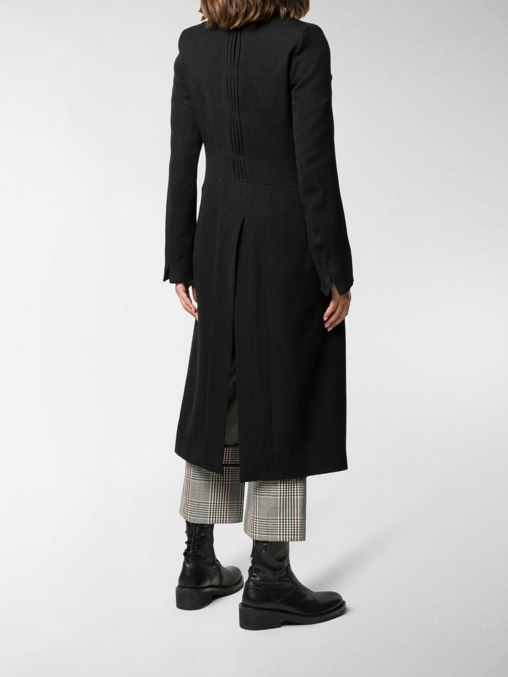 Ann Demeulemeester Wool Single-breasted Long Coat in Black - Lyst