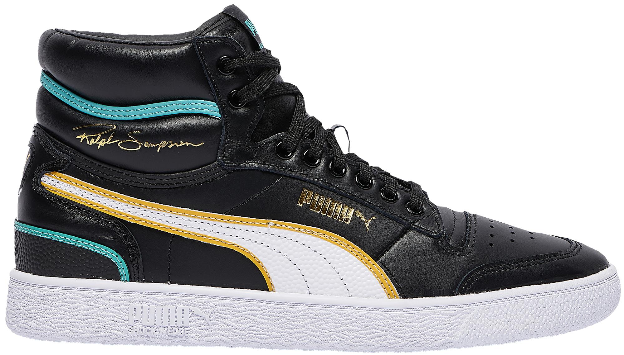 PUMA Leather Ralph Sampson Mid in Black/White/Teal (Black) for Men - Lyst