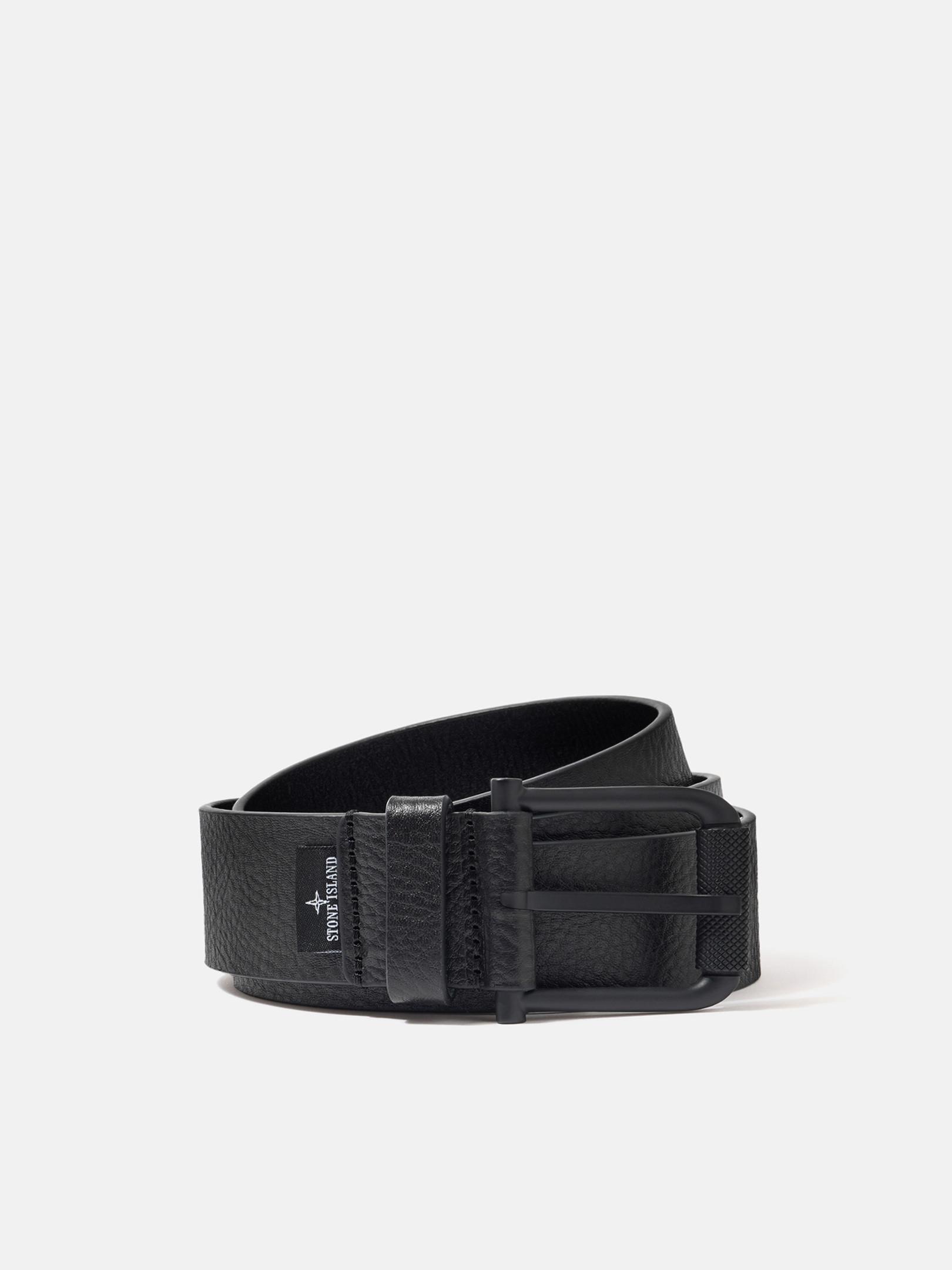 Stone Island 94772 Tumbled Leather in Black for Men | Lyst