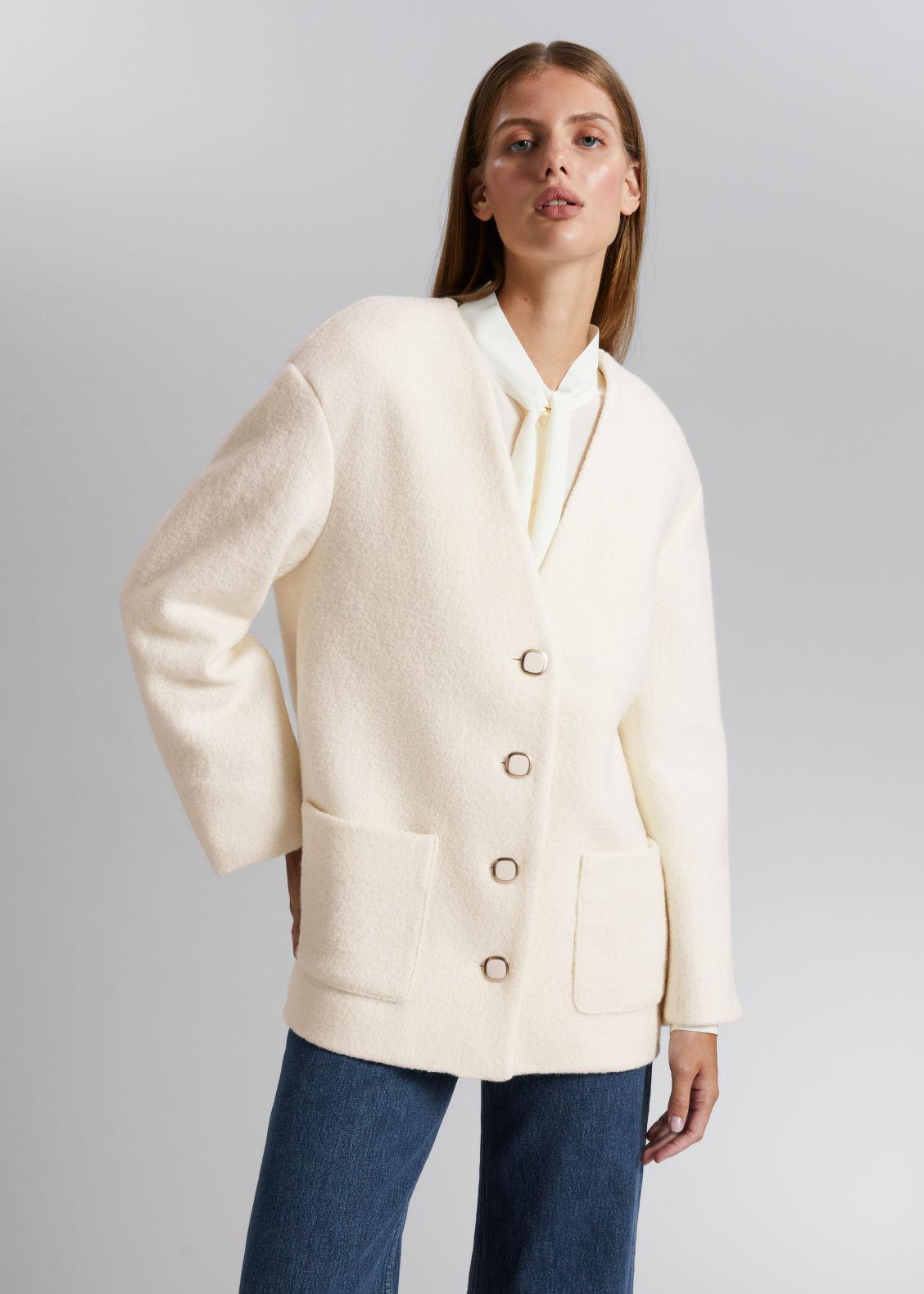 & Other Stories Voluminous Wool Jacket in Natural | Lyst