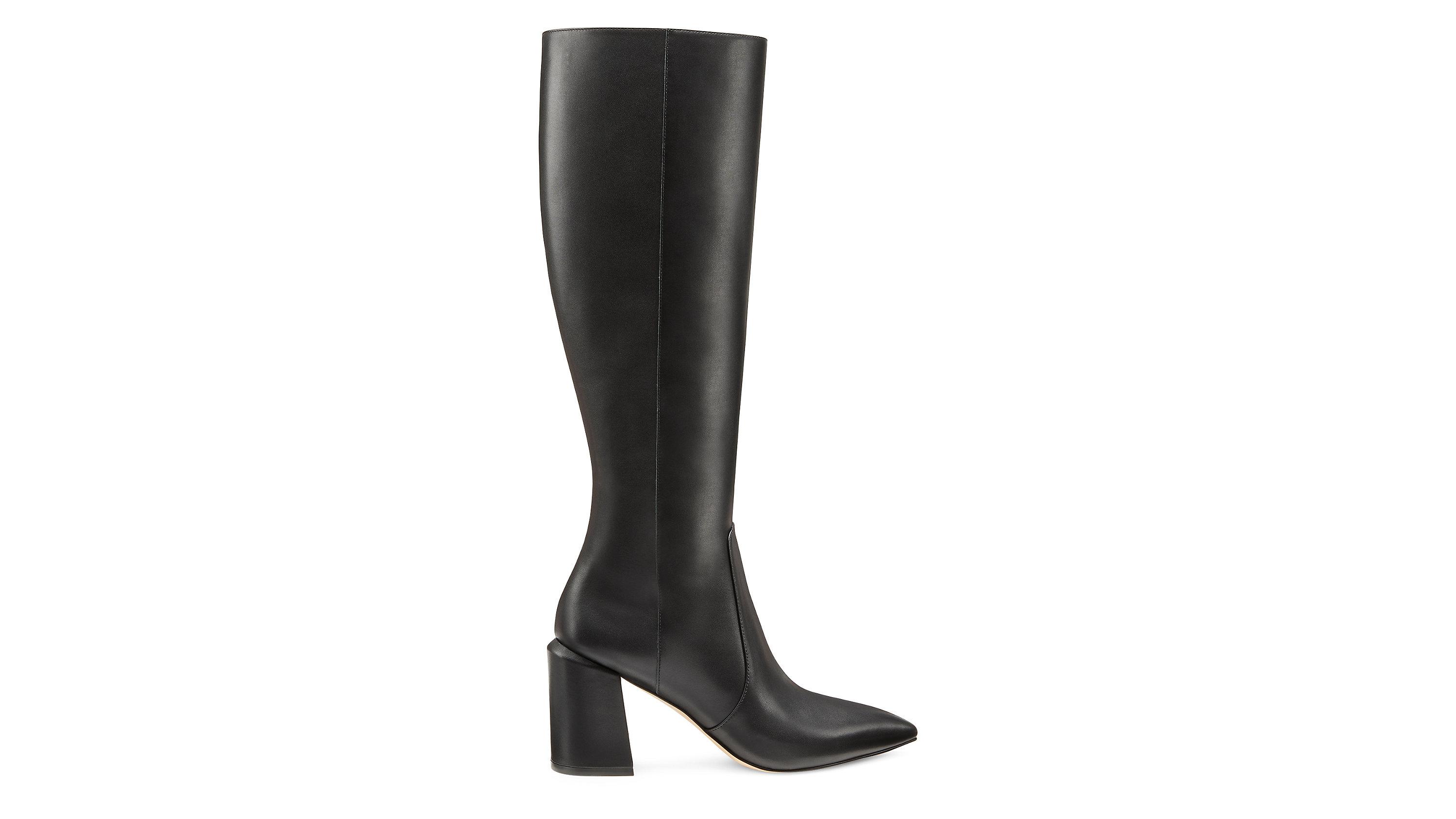 Stuart Weitzman Avenue 85 Block Boot in Black | Lyst