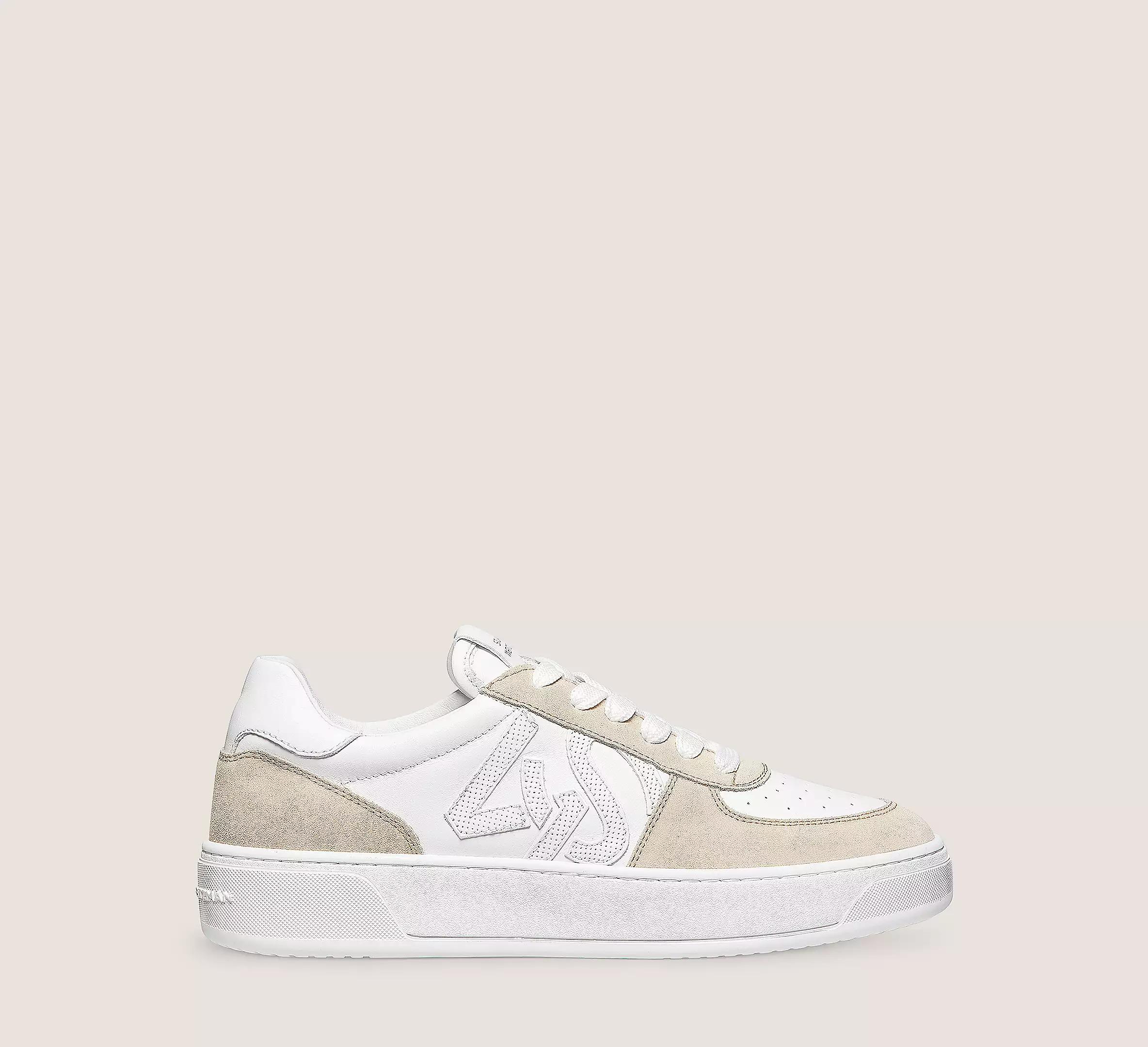 Stuart Weitzman Sw Courtside Monogram Sneakers in White | Lyst