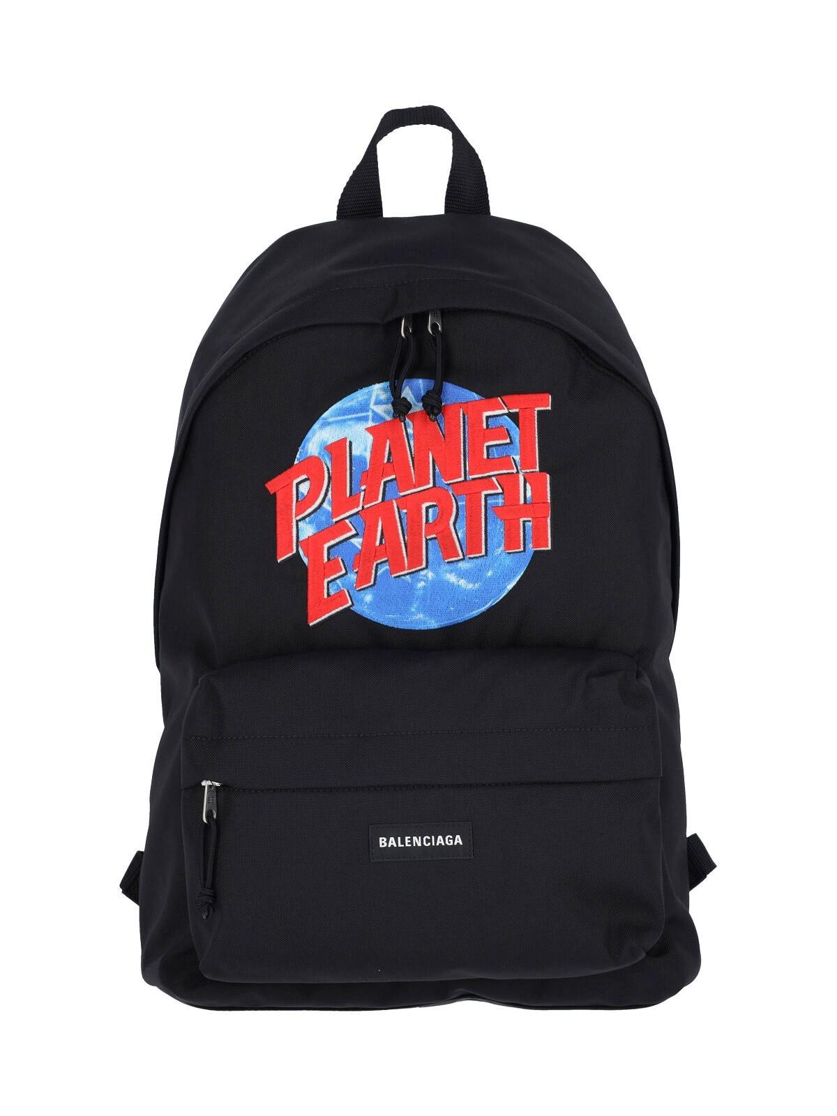 Balenciaga 'planet Earth' Backpack in Black for Men | Lyst