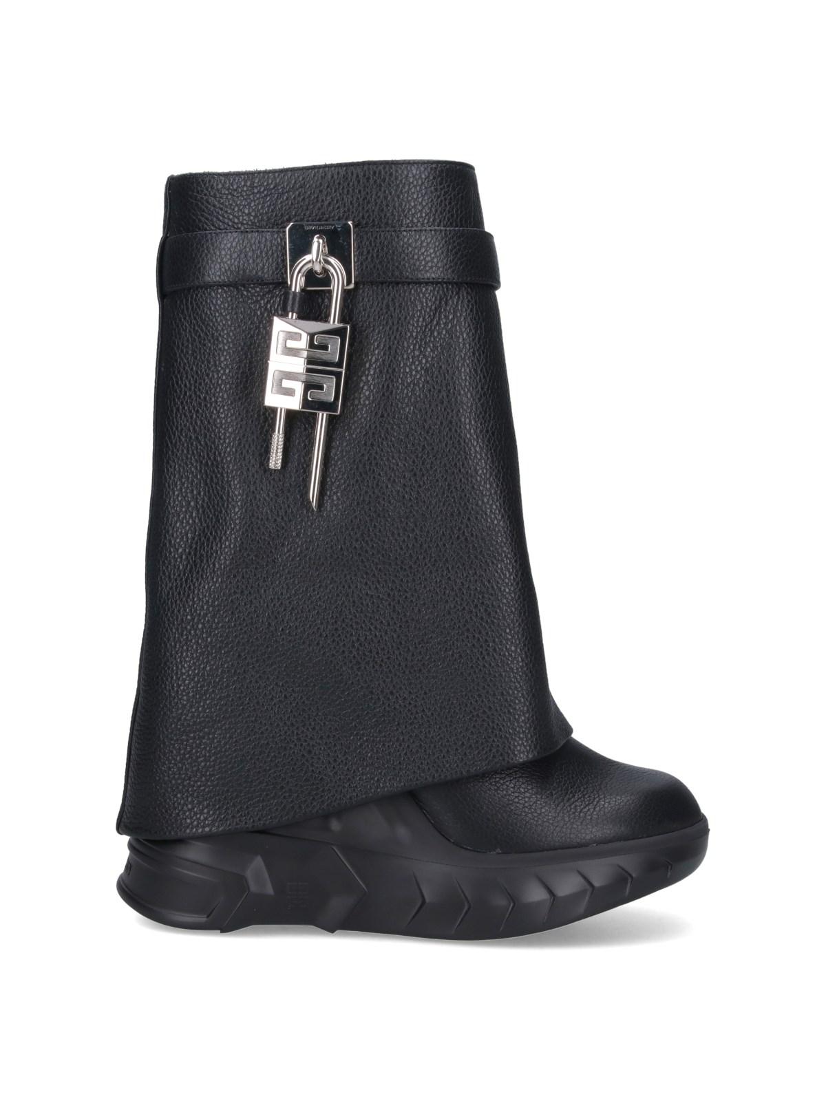Givenchy 'shark Lock' Biker Boots in Black | Lyst