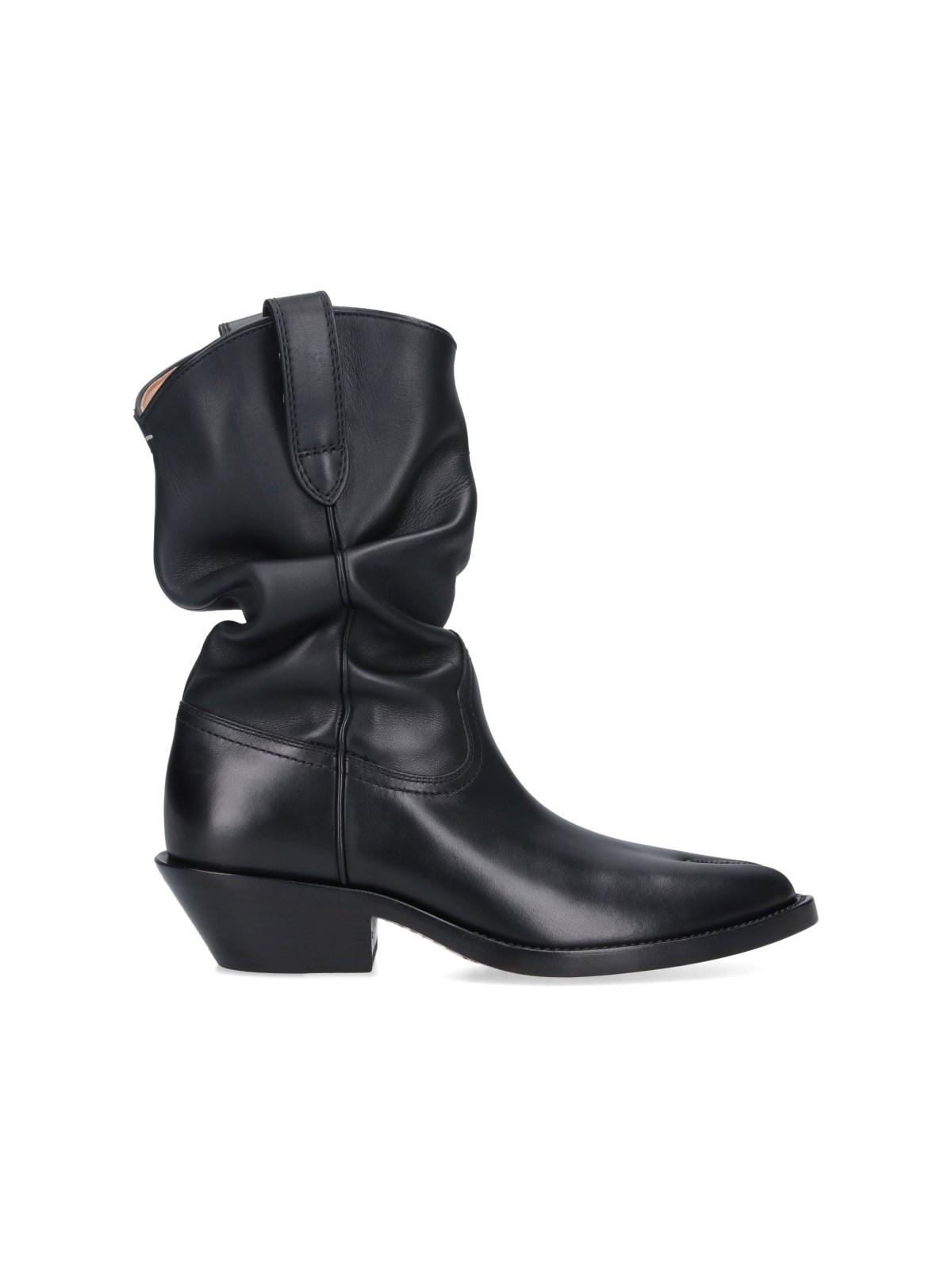 Maison Margiela 'tabi' Texan Boots in Black | Lyst