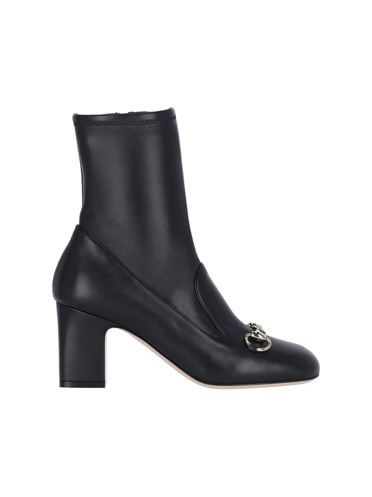 Gucci Ankle Boots With Clamp in Black | Lyst
