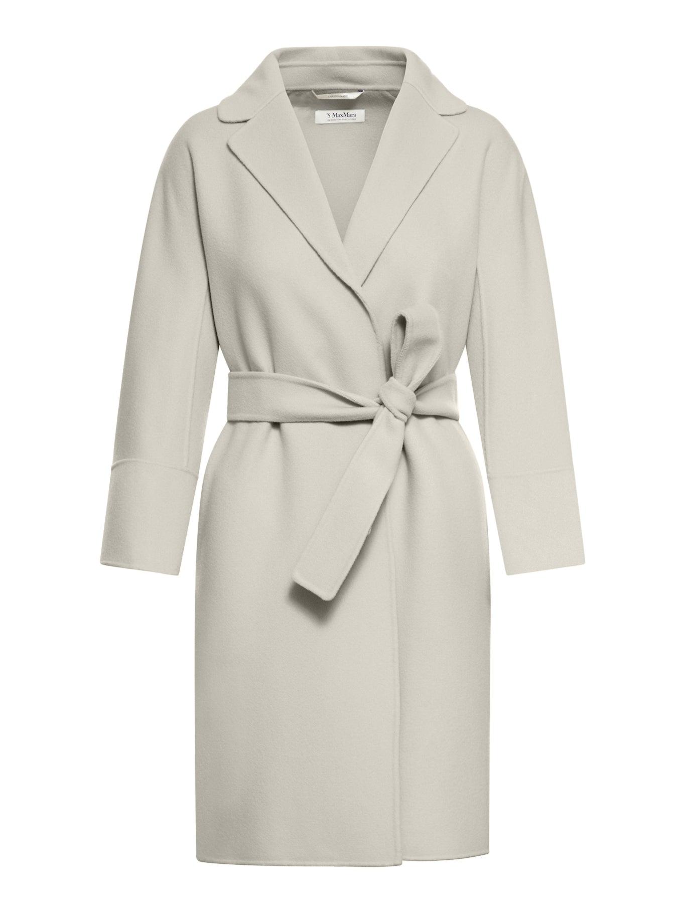 Max Mara Arona Short Double Wool Coat in White | Lyst